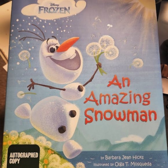 Disney | Art | Autographed Copy An Amazing Snowman Disney Frozen Olaf ...